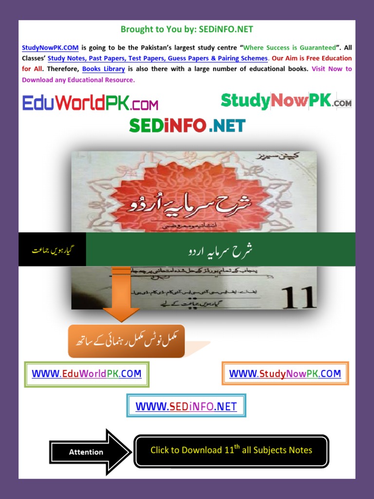 11th Urdu Exam Paper Solution Guide | PDF | Business
