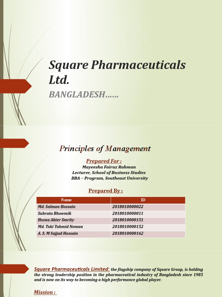 Square Pharmaceuticals Ltd. | PDF | Corporate Social Responsibility ...