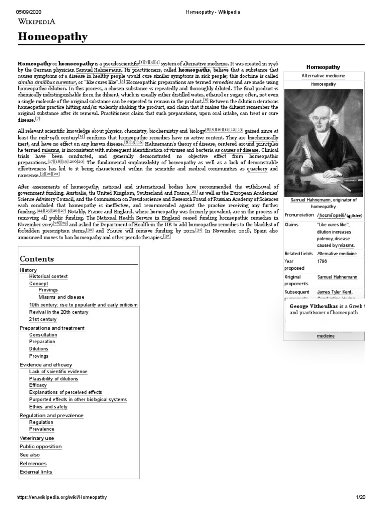 Homeopathy: Similia Similibus Curentur, or "Like Cures Like" | PDF ...