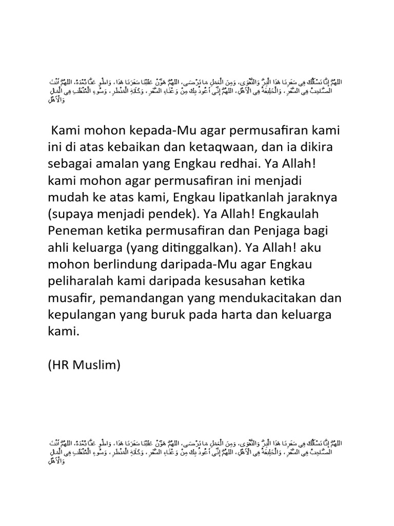Doa Musafir | PDF | Agama & Spiritualitas