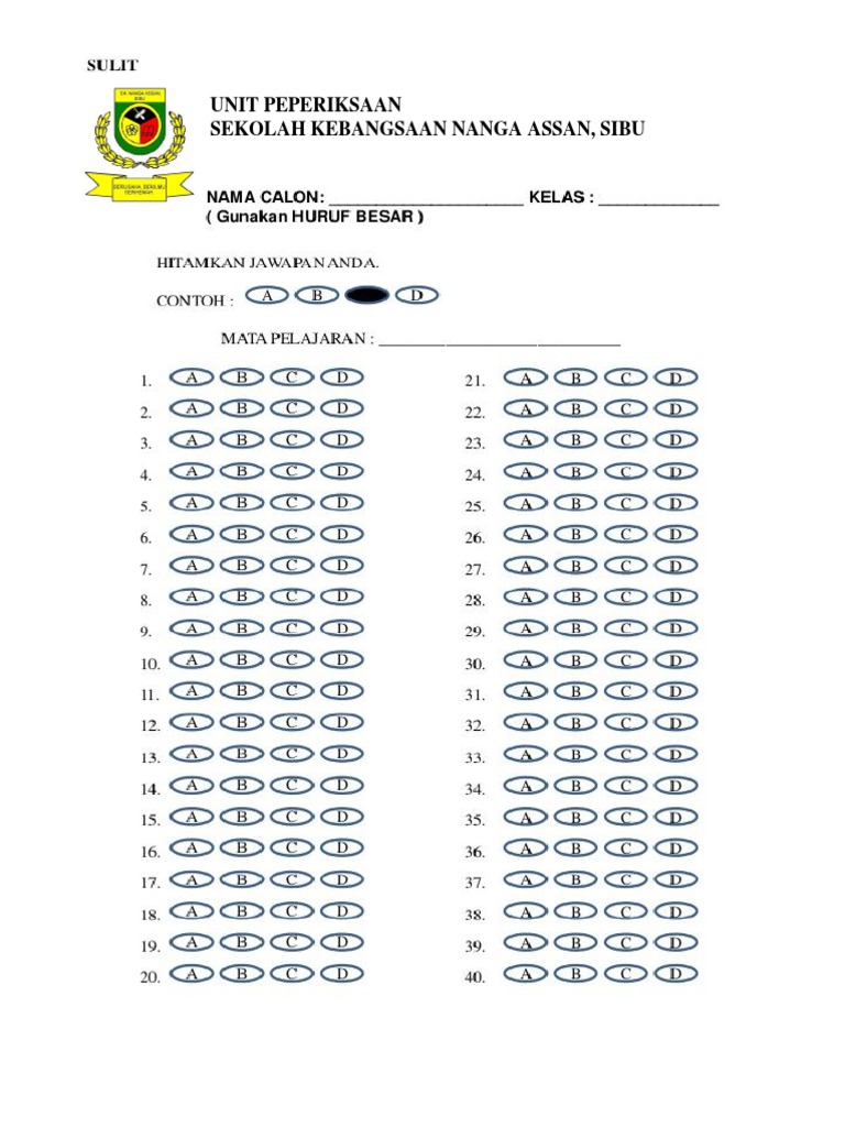 Kertas Omr PDF | PDF