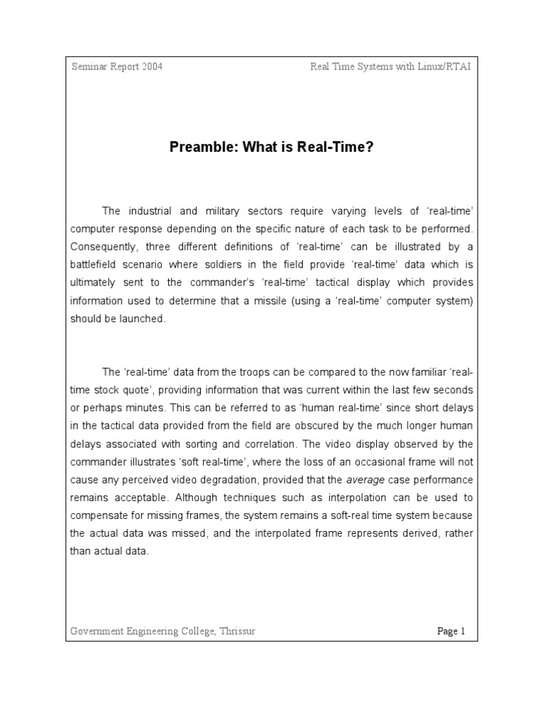 Jinesh (Real Time Systems in Linux) | PDF | Scheduling (Computing) | Real Time Computing