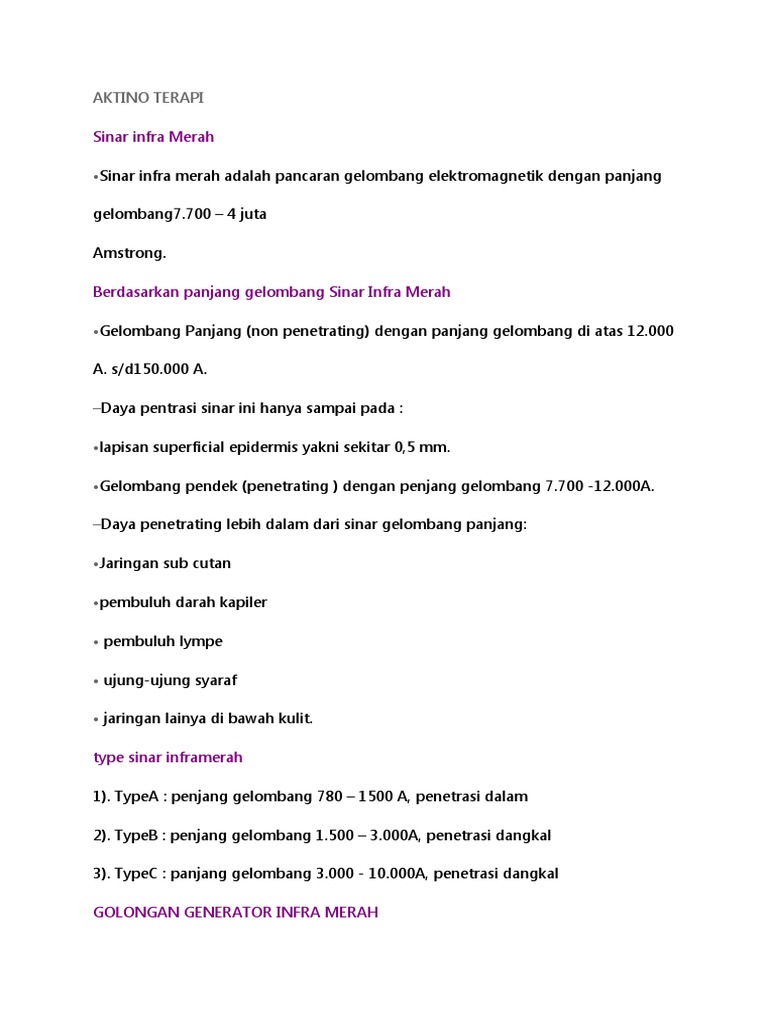 Aktino Terapi Word | PDF | Sains & Matematika