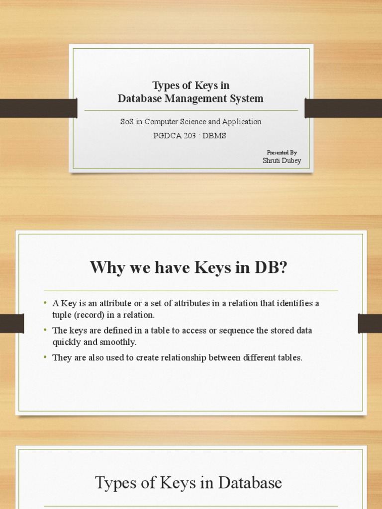 Types of Keys in Database Management System: Sos in Computer Science ...