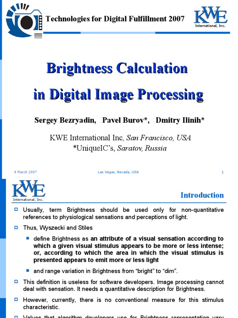 Brightness Calculation | PDF | Nevada | Hue