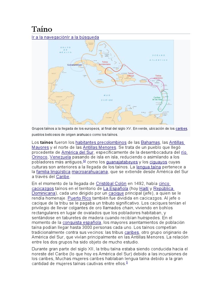 Los Tainos | PDF | America latina | Colonización europea de las Américas