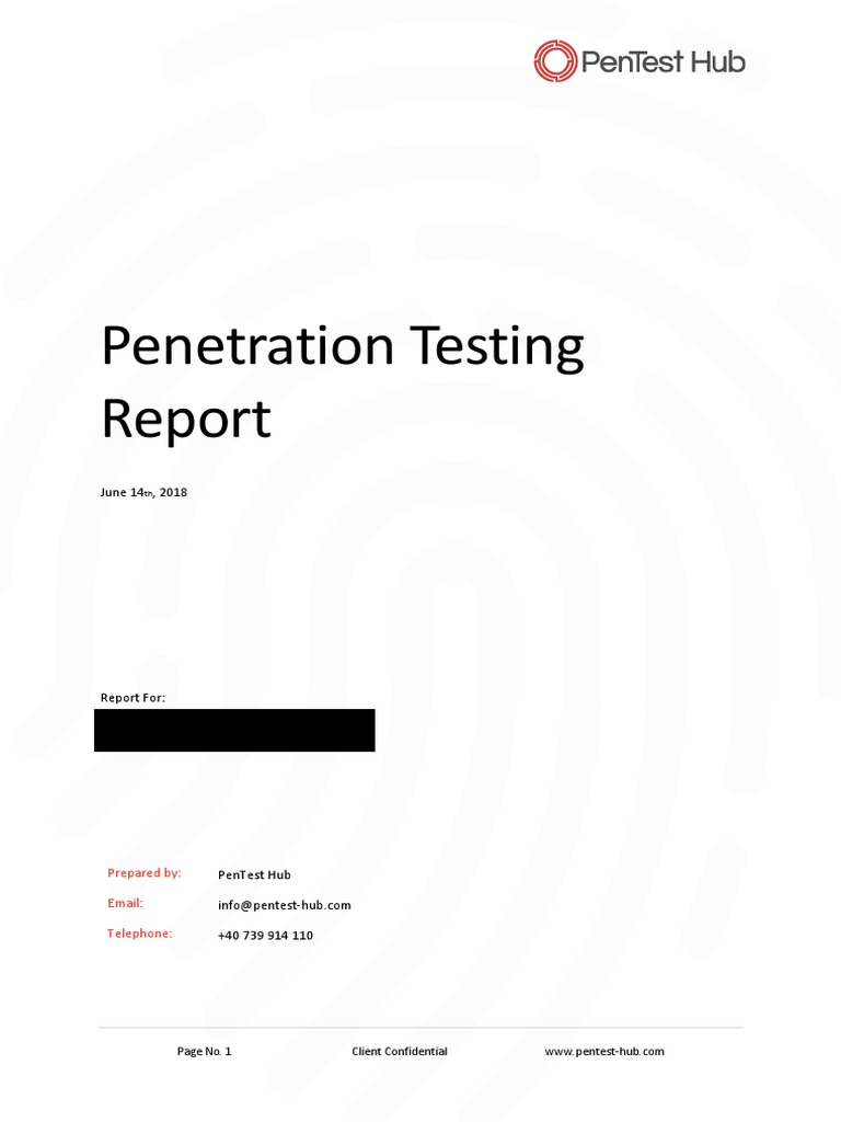 EXAMPLE-Penetration Testing Report v.1.0 | PDF | Transport Layer ...