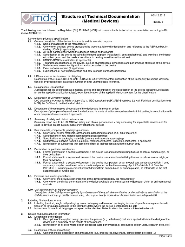 Structure of Technical Documentation PDF | PDF | Verification And ...
