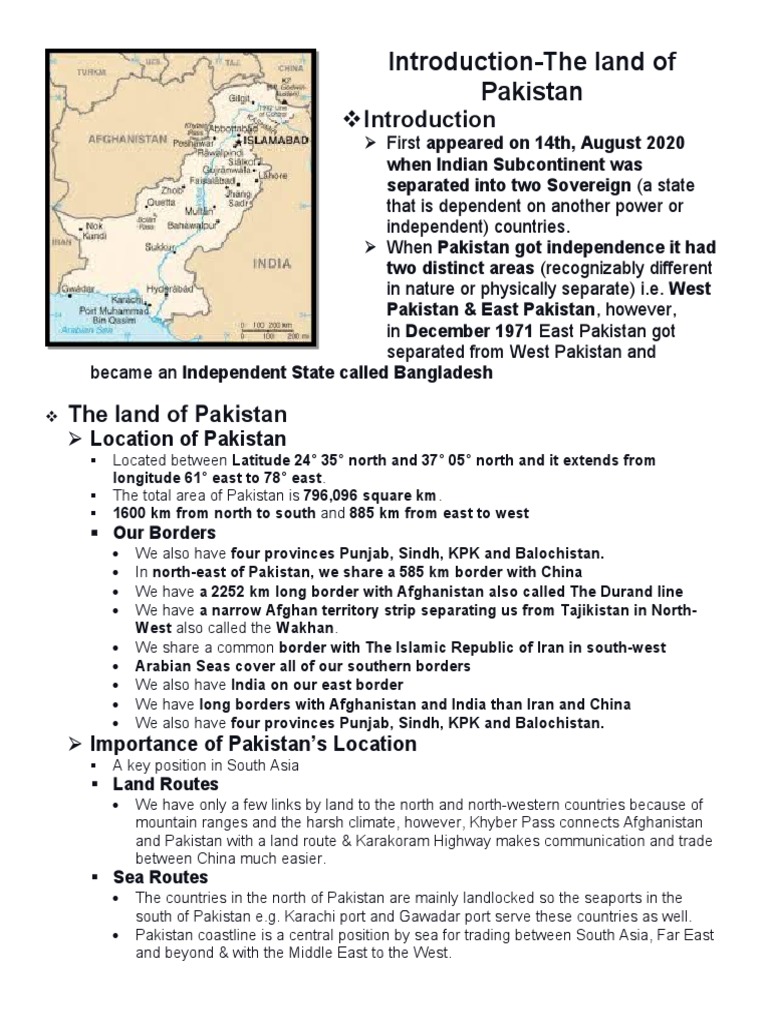 Introduction-The Land of Pakistan Notes | Download Free PDF | Khyber ...