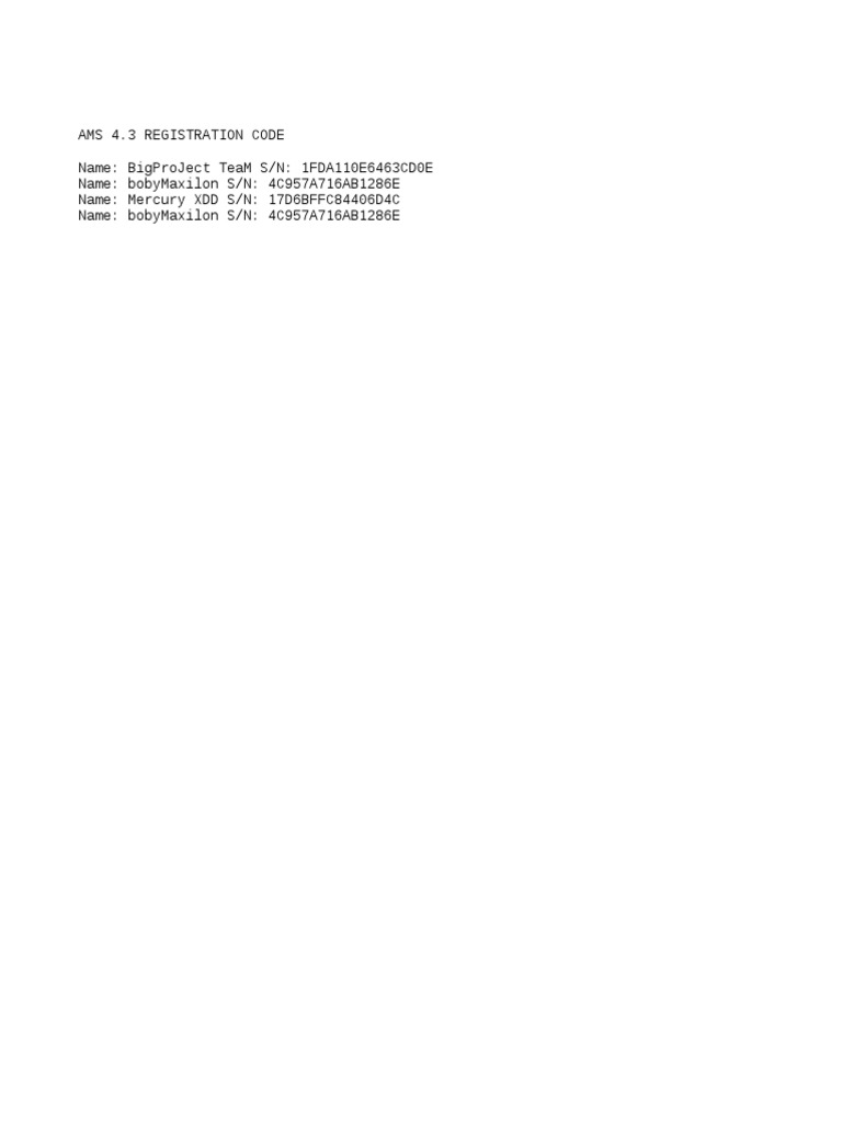 Ams Key | PDF