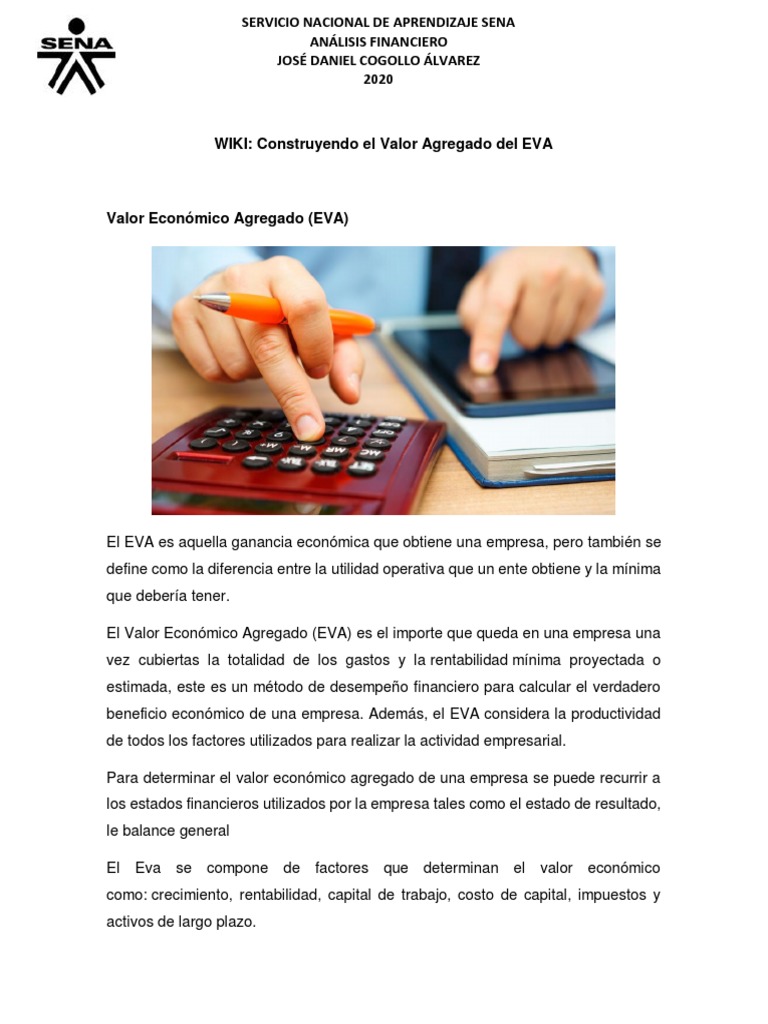 Valor Económico Agregado (EVA) en Finanzas | PDF | Capital (economía ...