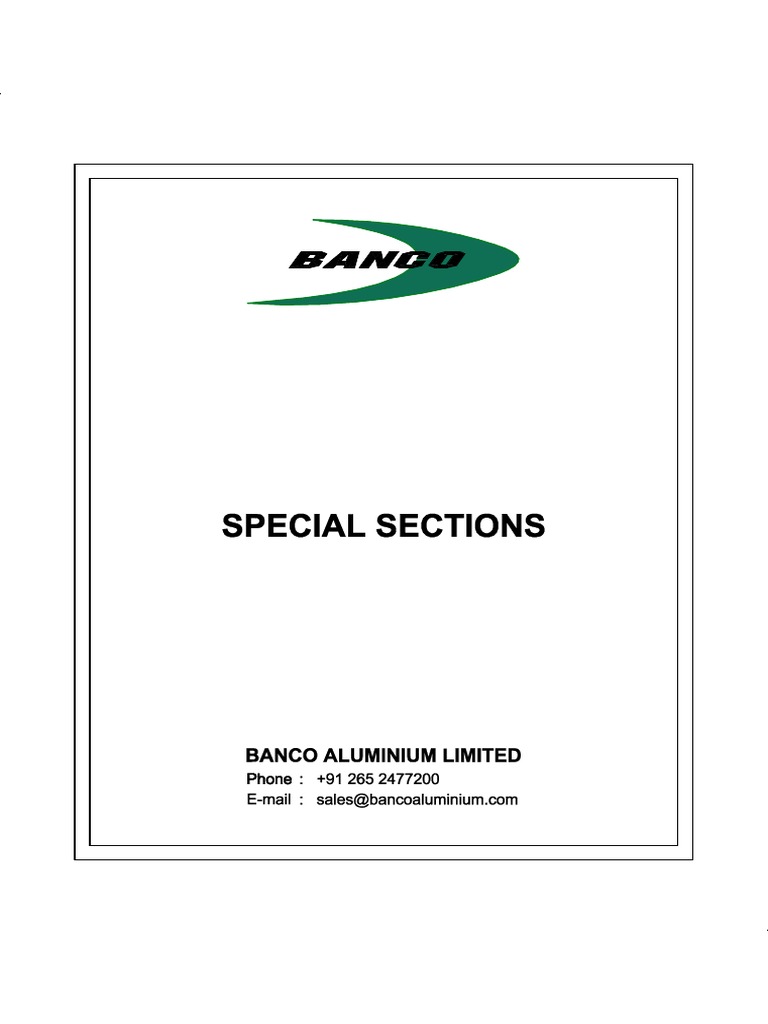 Banco Aluminium Profiles Catalogue | PDF | Transport