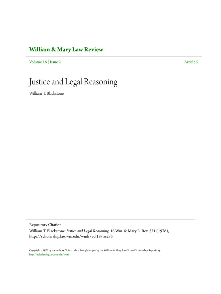 Justice and Legal Reasoning | PDF | Precedent | Judiciaries