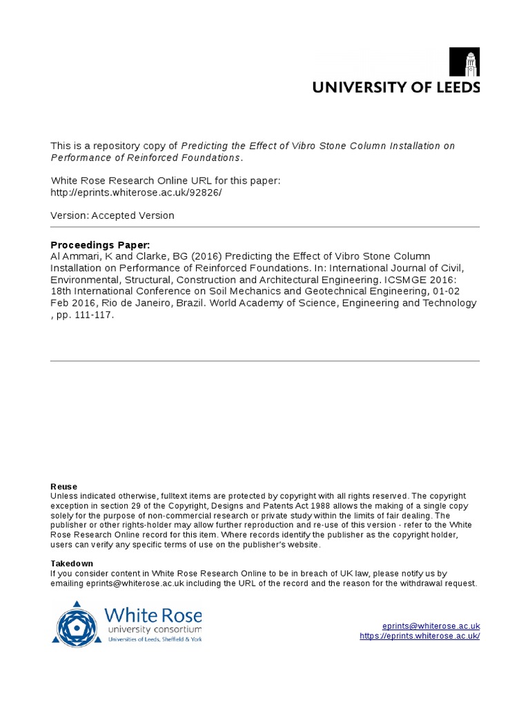 Performance of Reinforced Foundations.: Proceedings Paper | PDF ...
