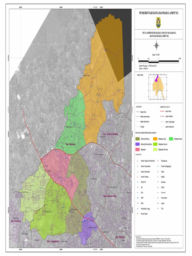 09 Peta Administrasi - Kec - Rajabasa - A0 | PDF