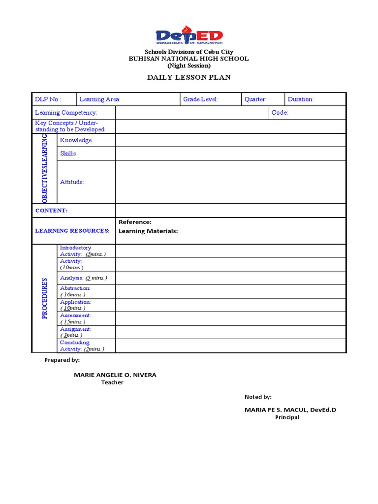 Blank COT Template | PDF