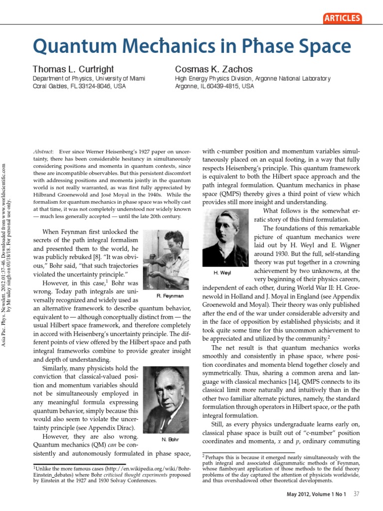 Moyal Product | PDF | Quantization (Physics) | Quantum Mechanics