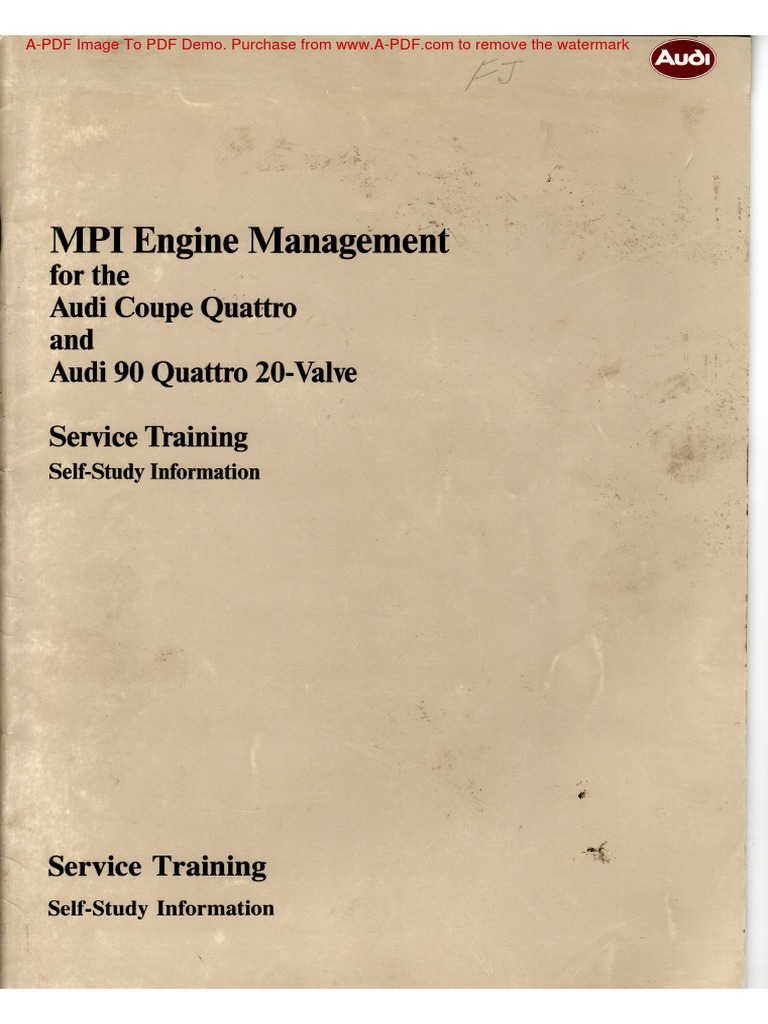 Audi MPI Engine Management Service Training PDF | PDF