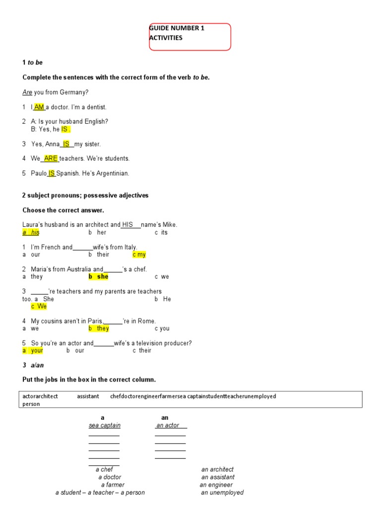 Guide 1 Activity | PDF | Cognitive Science | Syntax