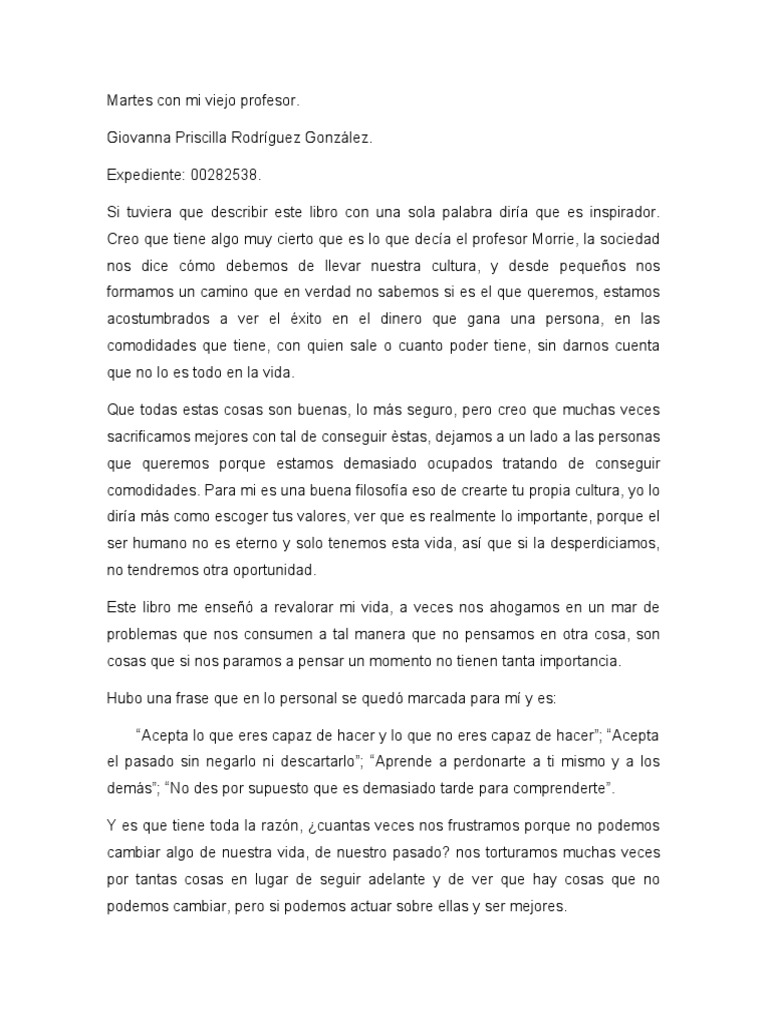 Martes Con Mi Viejo Profesor | PDF | Verdad | Science Martes Con Mi Viejo Profesor | PDF | Verdad | Science