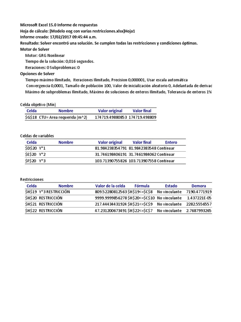 Modelo Eog Con Varias Restricciones | PDF | Business | Informática y ...