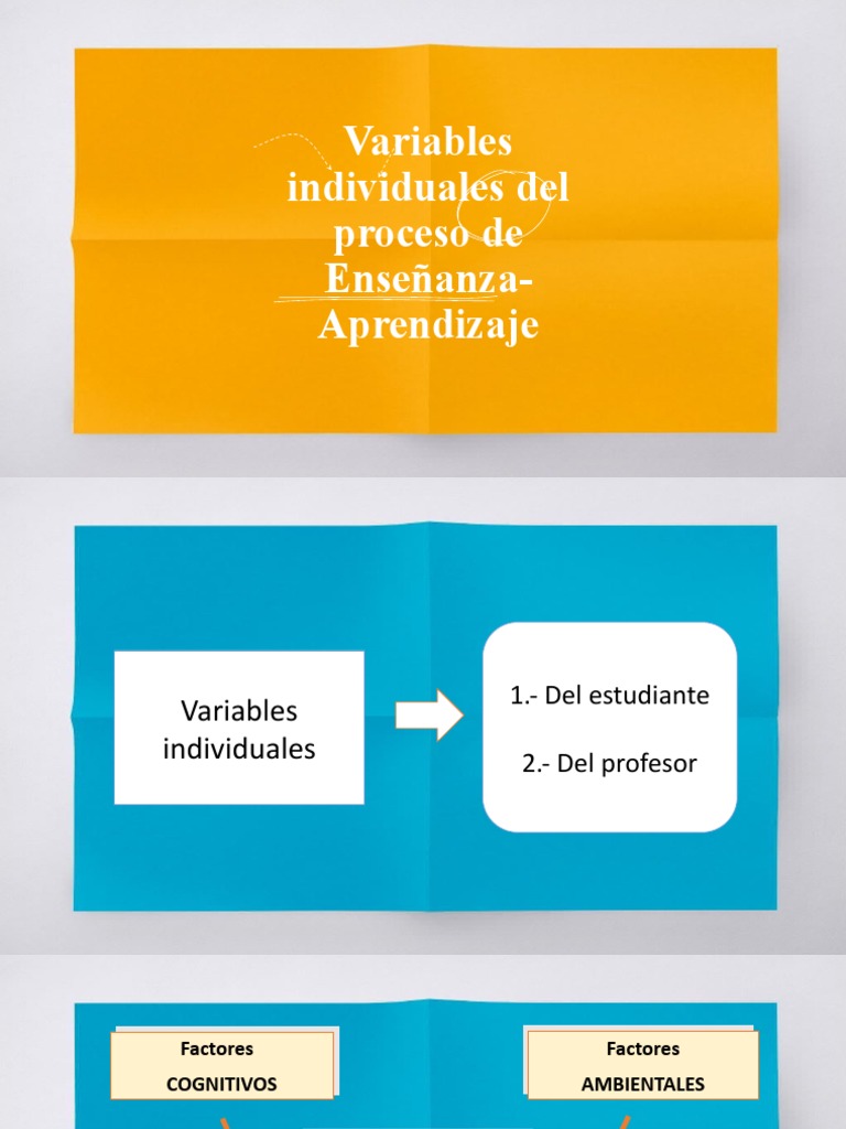 Variables Individuales Del Proceso de Enseñanza-Aprendizaje (Estudiante ...
