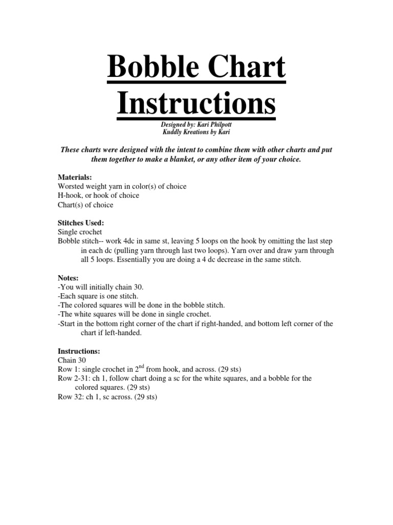 Bobble Chart Instructions | PDF