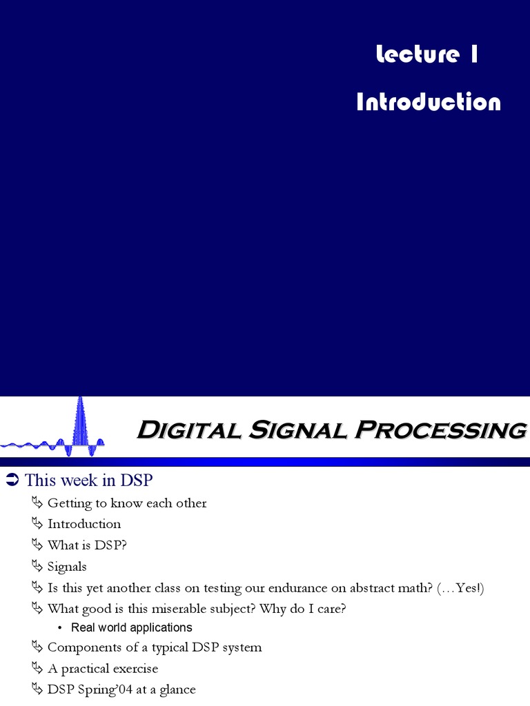 LS On Digital Signal Processing | PDF | Digital Signal Processing | Discrete Fourier Transform