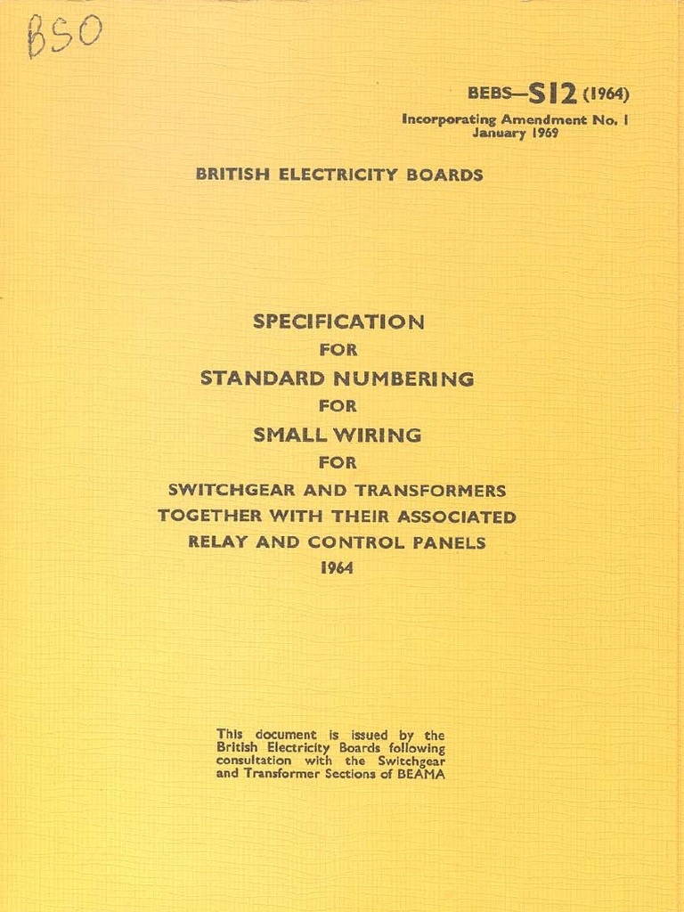 Wiring Standard BEBS - S12-2 | PDF