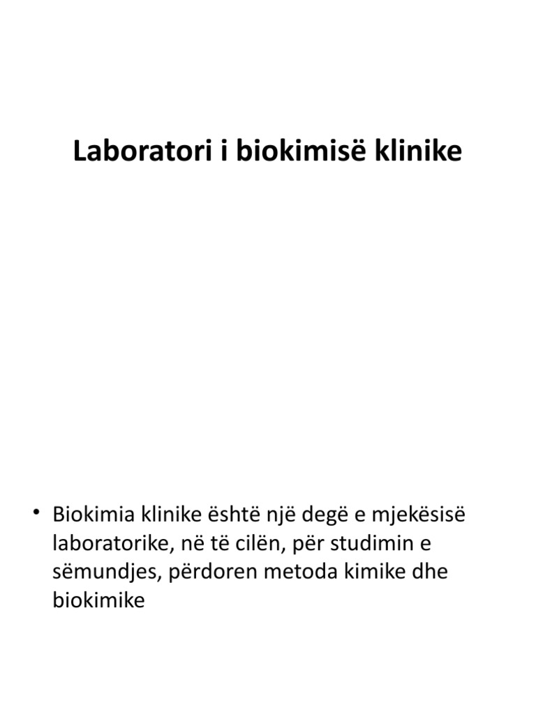 Biokimia Klinike Totalisht e Trokuar | PDF