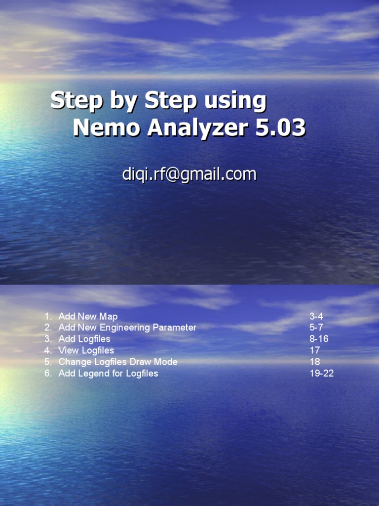 Step by Step Using Nemo Analyzer 5 | Download Free PDF | Software ...