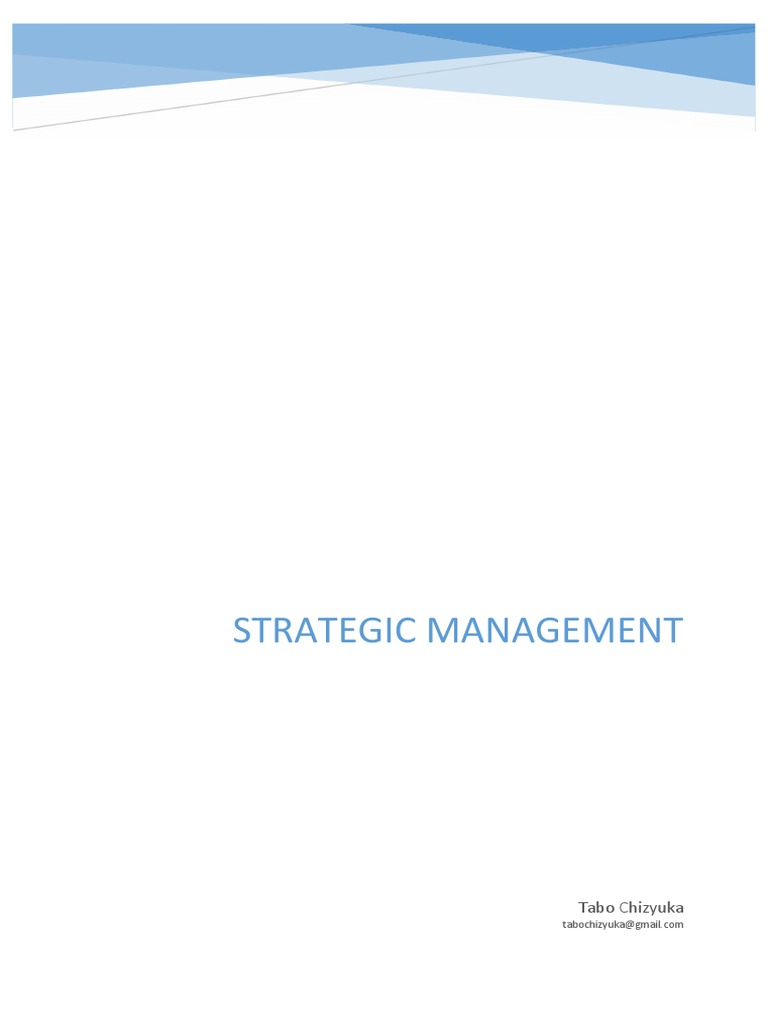 STRATEGIC MANAGEMENT NOTES 2020docx | PDF | Competitive Advantage ...