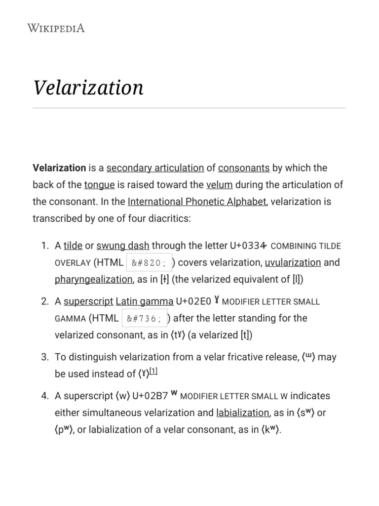 An In-Depth Exploration of Velarization: Its Phonetic Characteristics ...