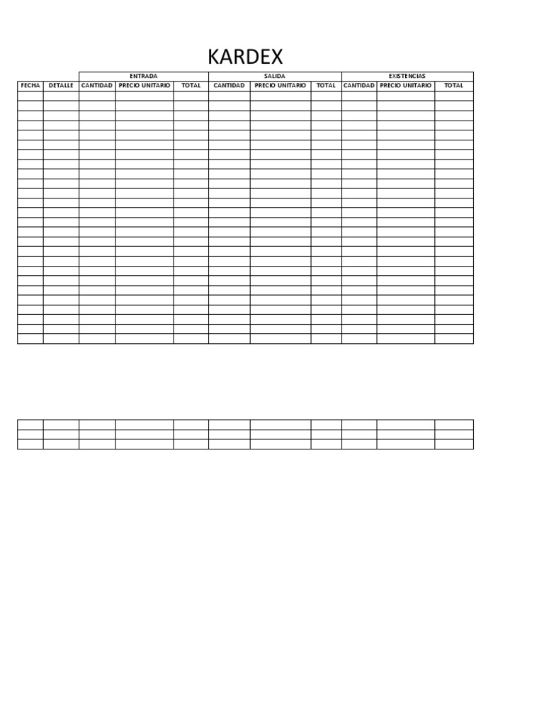 Formato Kardex | PDF