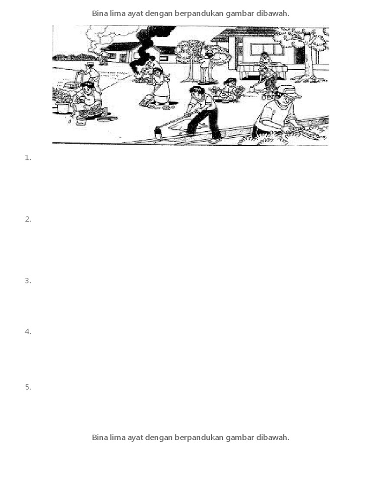 Bina Lima Ayat Dengan Berpandukan Gambar Dibawah | PDF