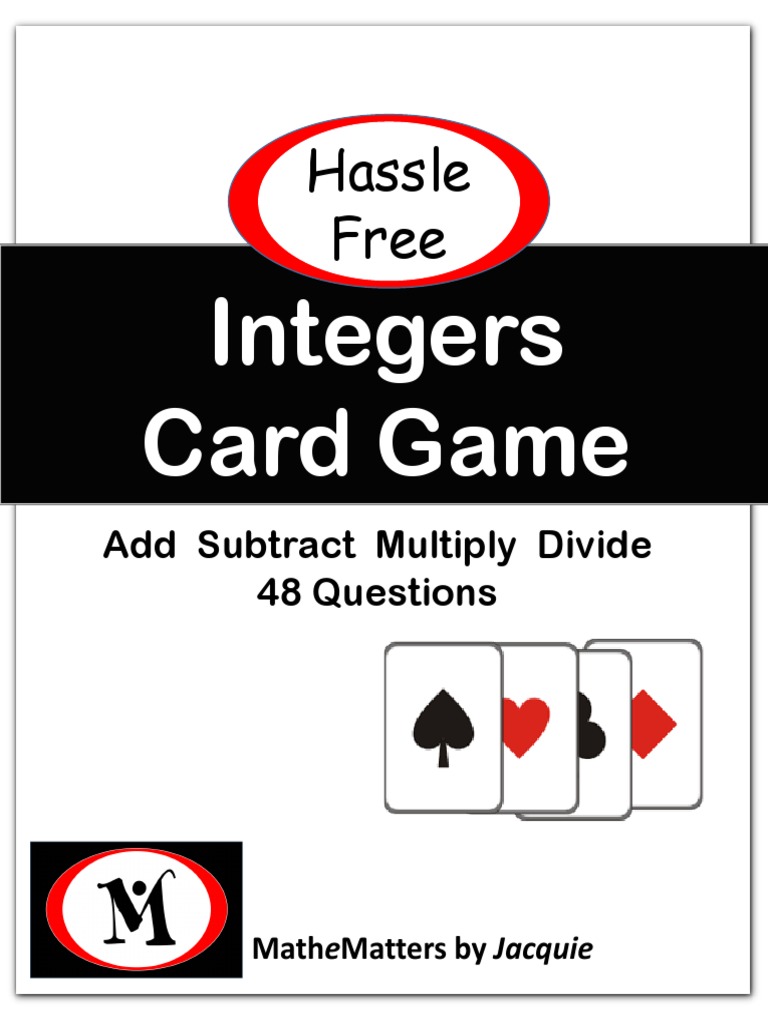 Integers Card Game: Hassle Free | PDF | Communication | Business
