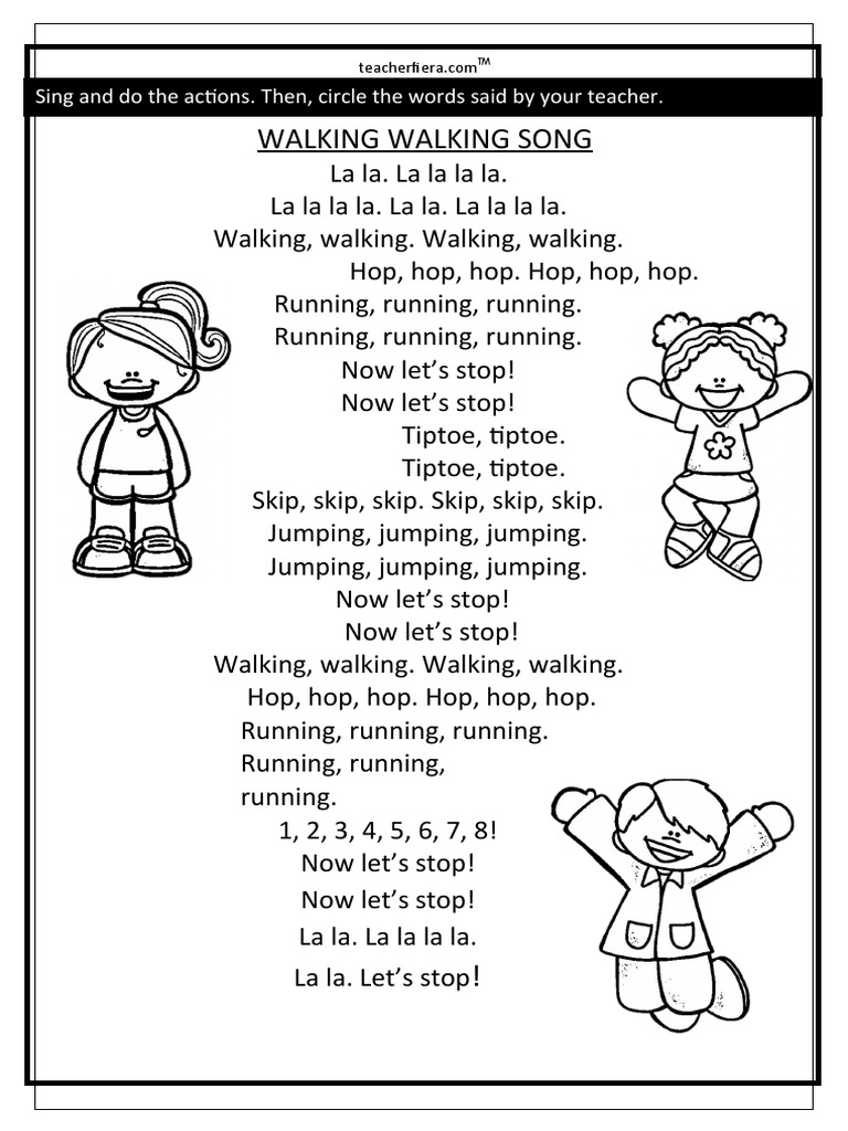 Walking and Action Songs for Kids | PDF | Leisure
