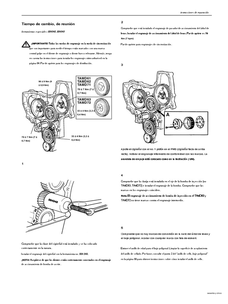 MANUAL DE TALLER VOLVO TAMD 61,62.63P-1-63L.7172 (48-88) (20-40) (01-08) .En - Es | PDF ...