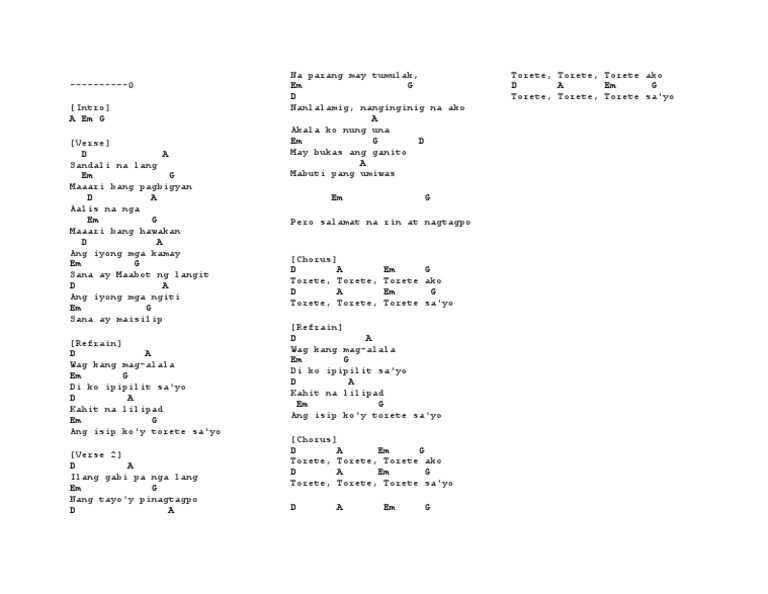 Torete Chords | PDF