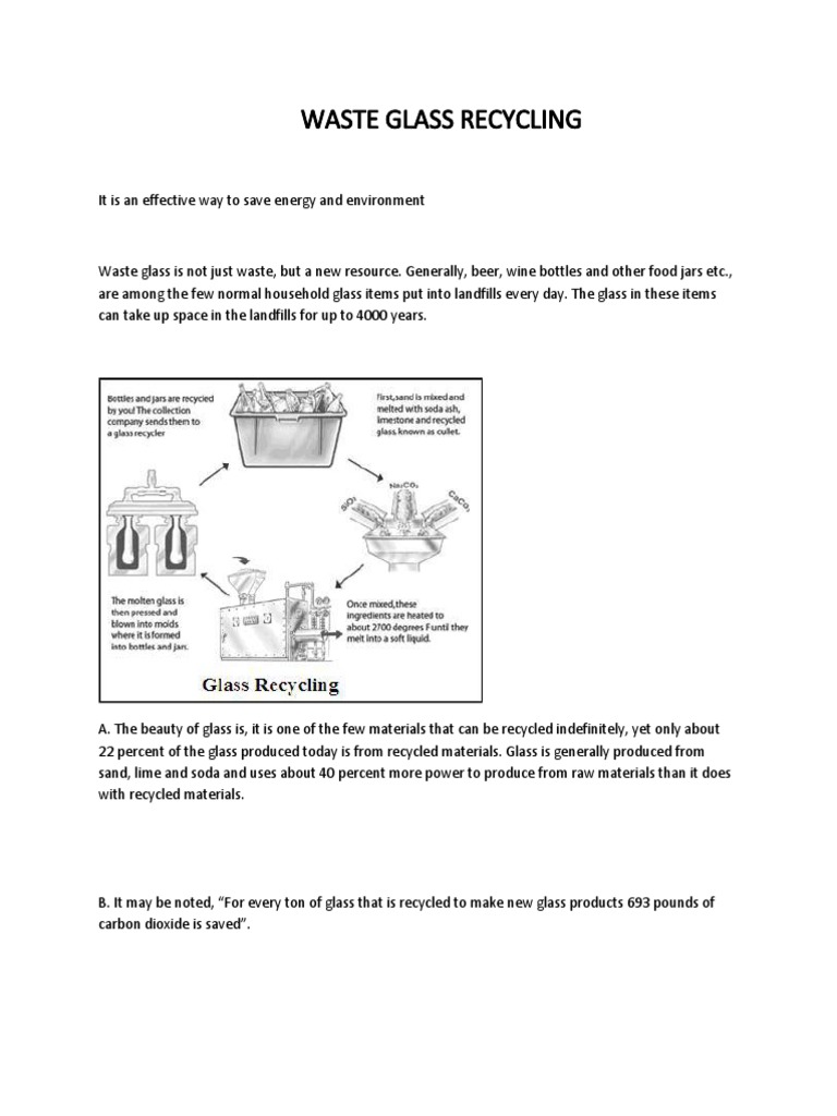 Waste Glass Recycling | PDF | Recycling | Glasses
