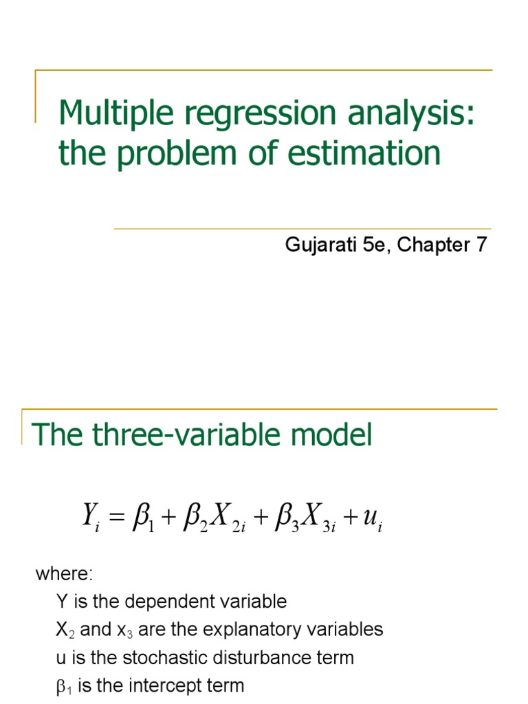An In-Depth Examination of the Multiple Regression Model, Assumptions ...