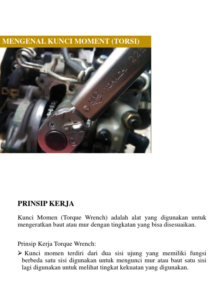 Prinsip Kunci Moment & Jenis-Jenisnya | PDF