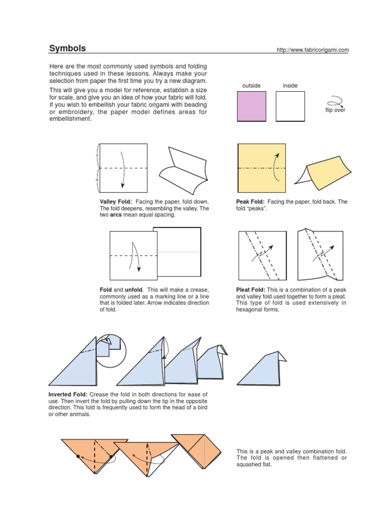 Fabric Origami Folding Guide | PDF | Home & Garden
