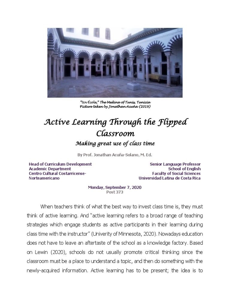 Active Learning Through The Flipped Classroom | Download Free PDF ...