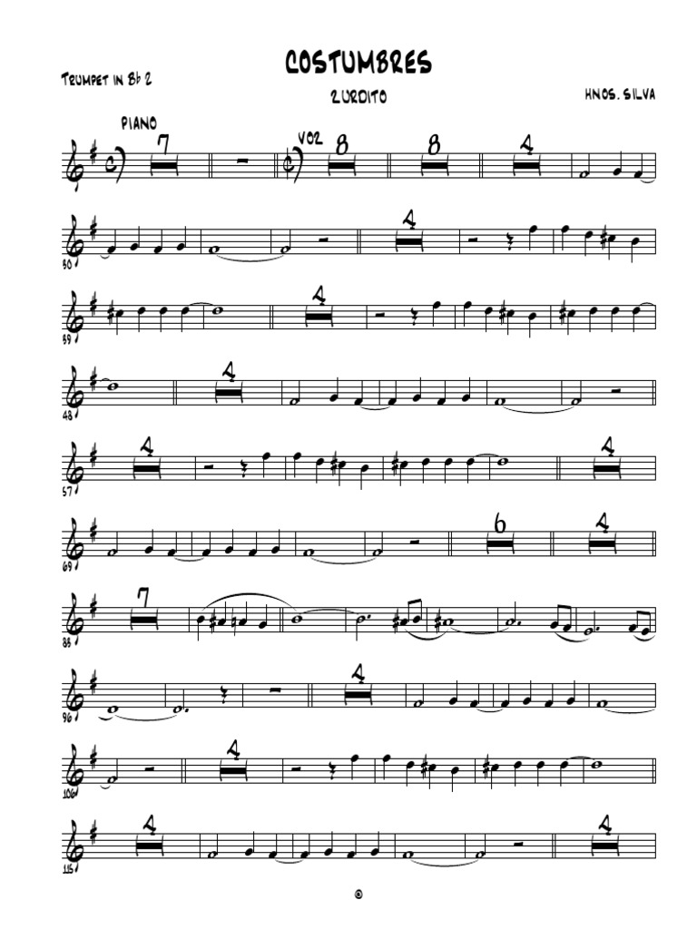 COSTUMBRES - Trumpet in BB 2 | PDF