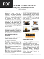 The Production of Bioplastics From Banana Peels | PDF | Plastic | Biodegradation