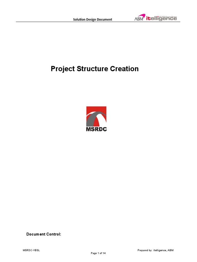 05-PS-01 - SDD - MSRDC - VBSL - Project Structure Creation | PDF ...