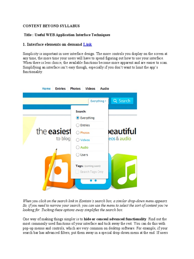 Content Beyond Syllabus | PDF | Menu (Computing) | Web Application