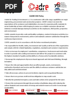 HSE Policy Statement, Schlumberger | PDF | Stakeholder (Corporate) | Safety