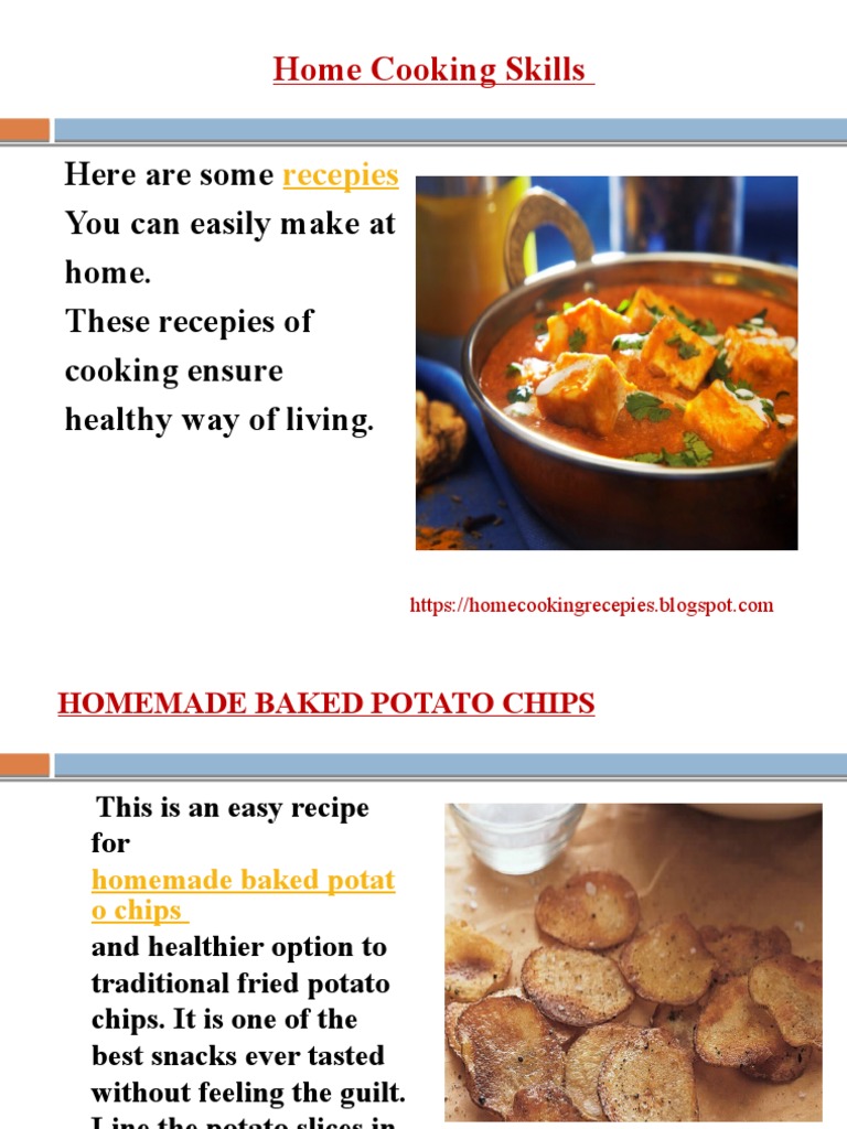 Home Cooking Skills: Here Are Some You Can Easily Make at Home. These ...
